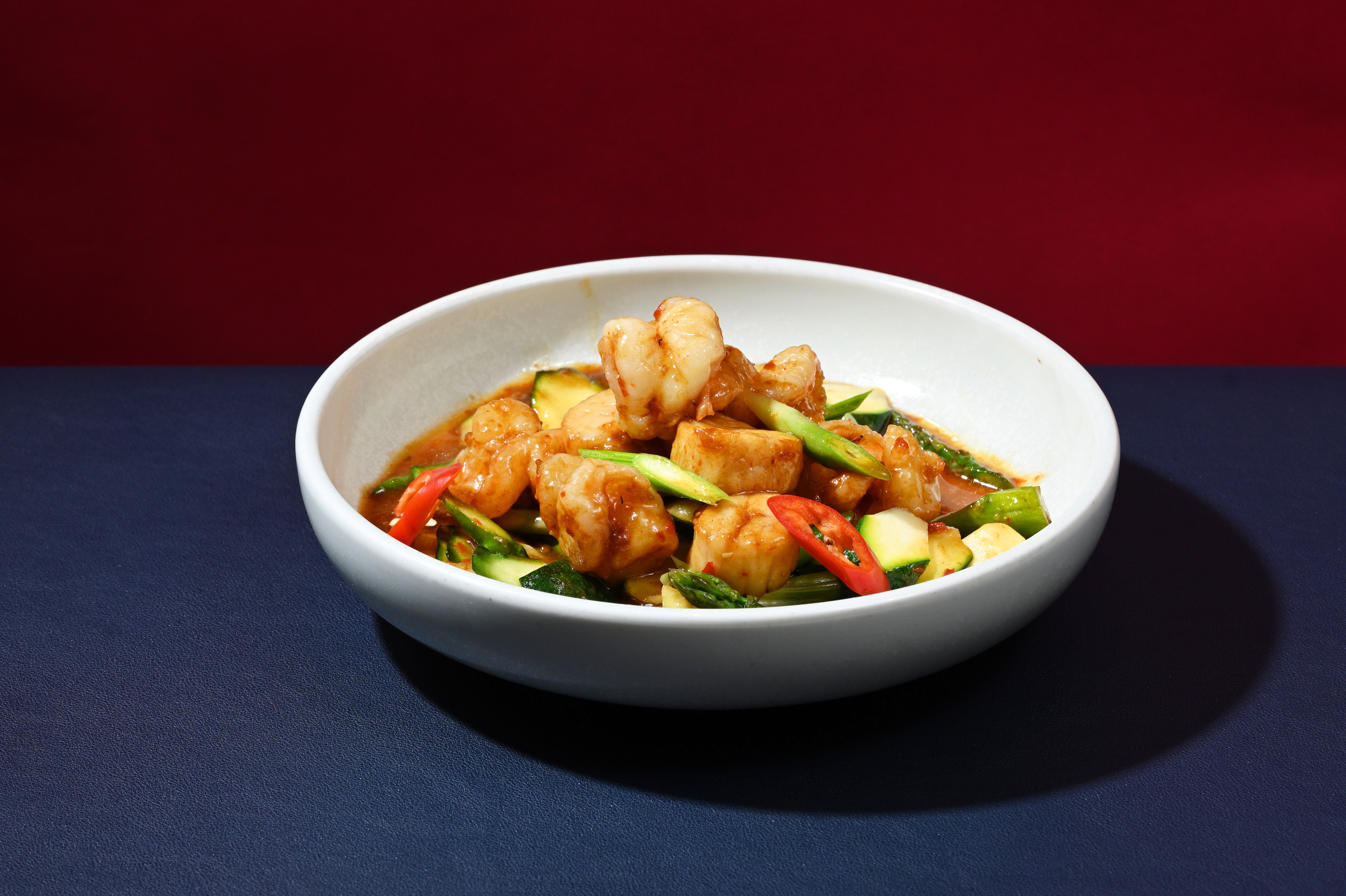Wok-Fried XO Prawns and Scallops | Silk Cafe Bar & Restaurant